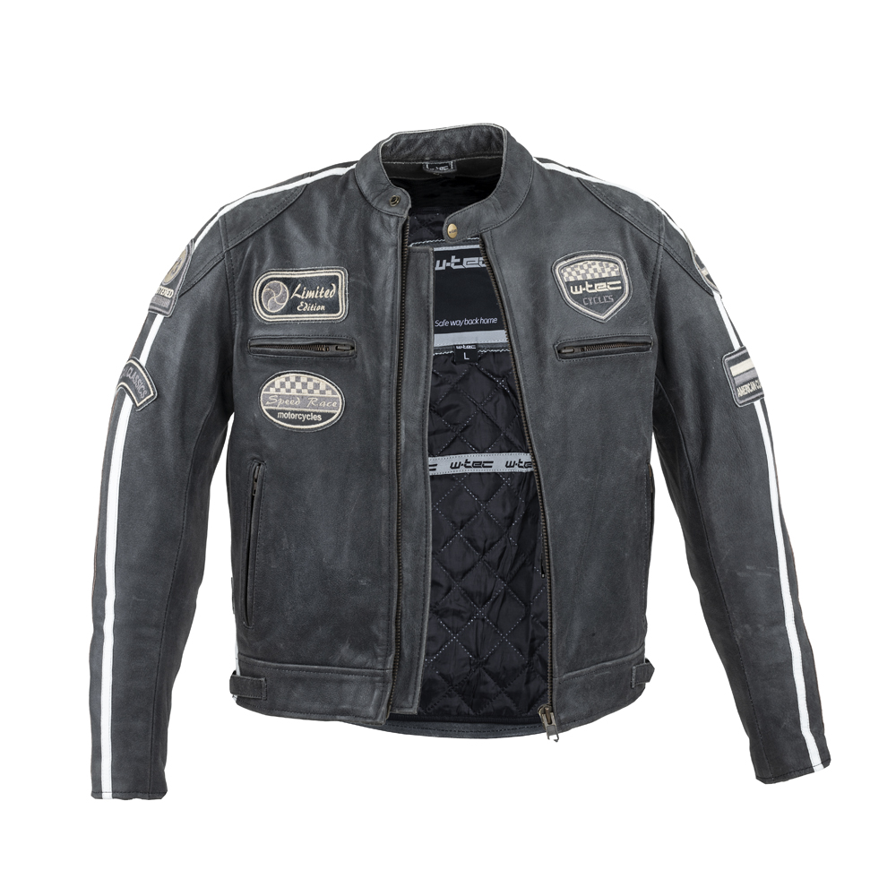 Herren Motorradjacke aus Leder W-TEC Dark Vintage - inSPORTline