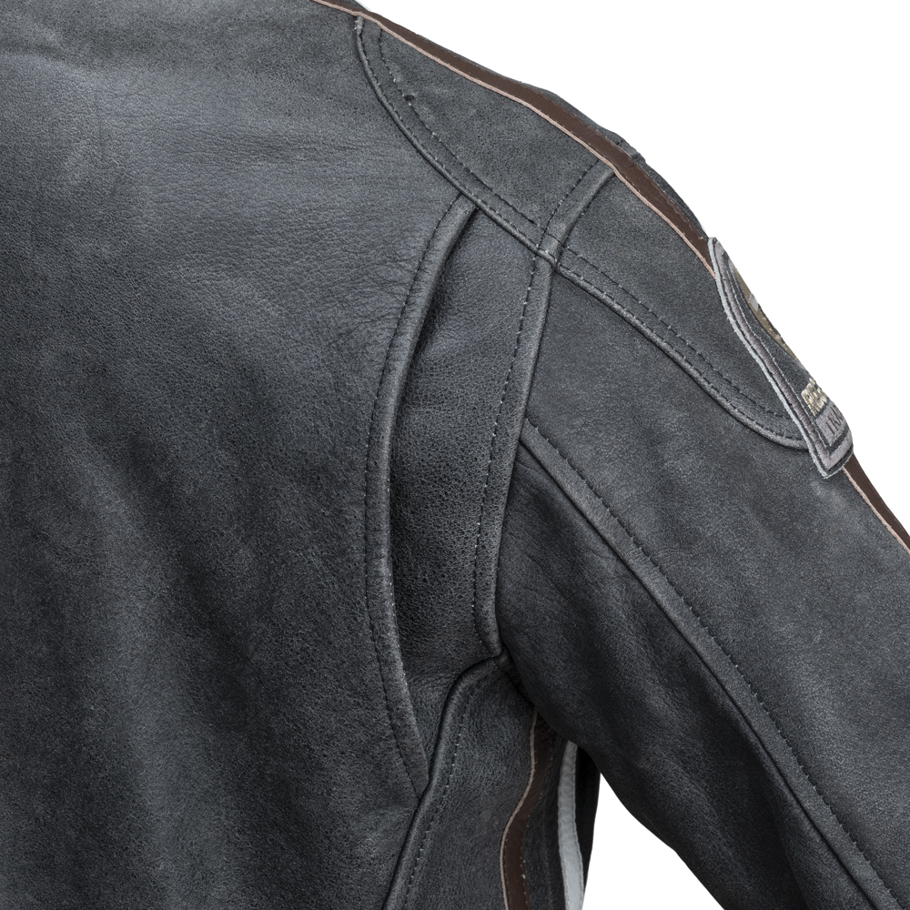 Herren Motorradjacke aus Leder W-TEC Dark Vintage - inSPORTline